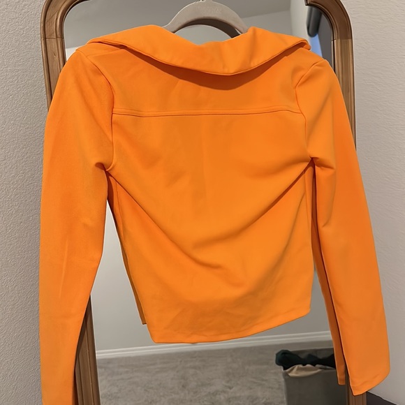 Zara | Tops | Zara Long Sleeve Collared Crop Top | Poshmark
